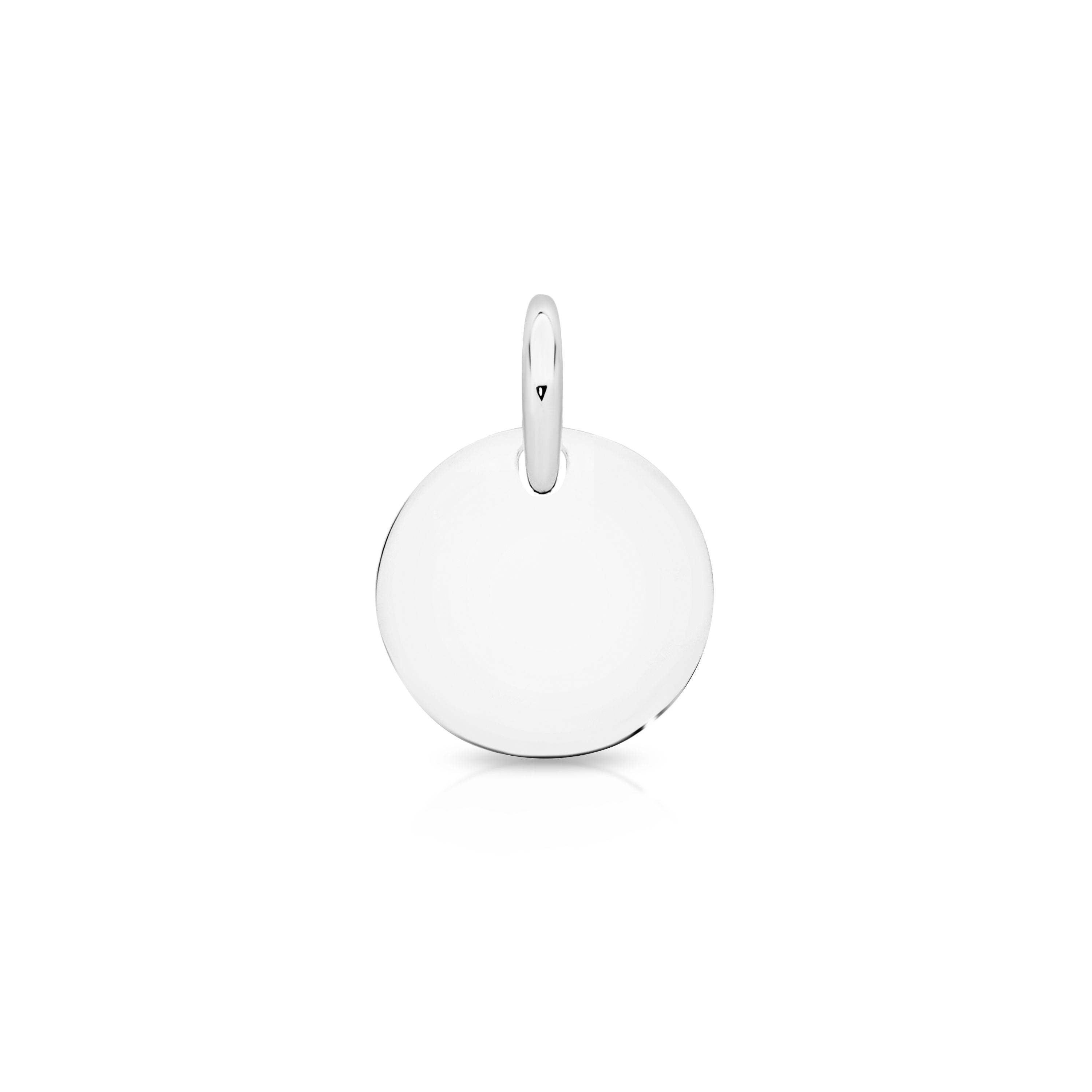 Silver Round Engravable Disc Pendant
