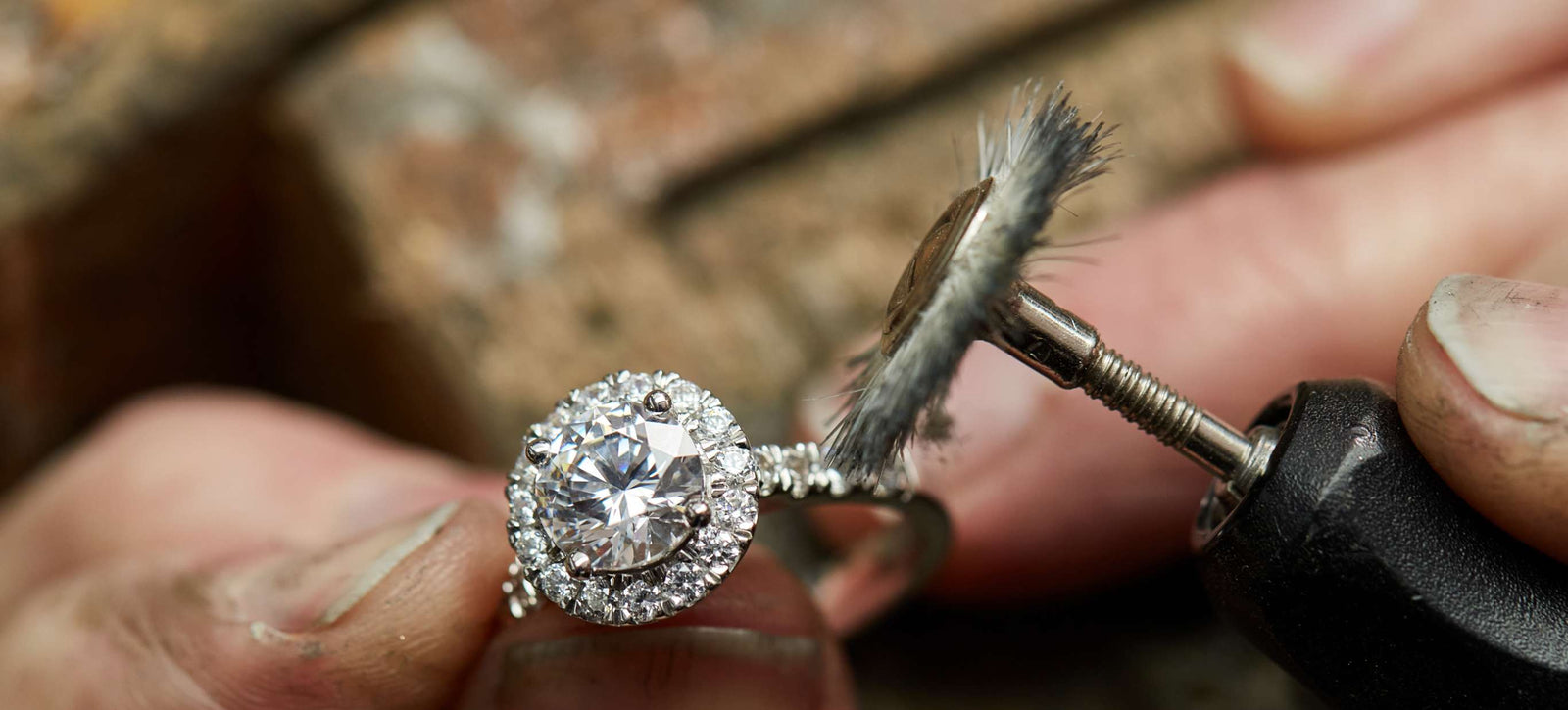 9ct multi gemstone & diamond scatter ring